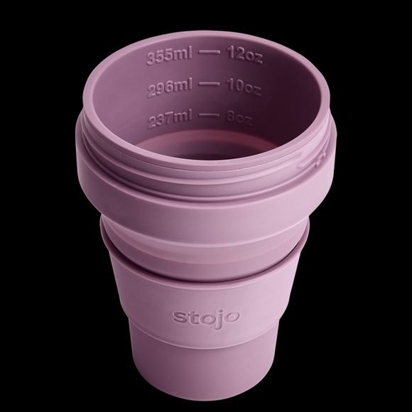 Stojo | Dining | Stojo Collapsible 2 Oz Cup Plum With 4 Silicone Straws ...